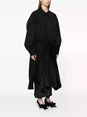 Balenciaga Maxi Patchwork Shirt Dress