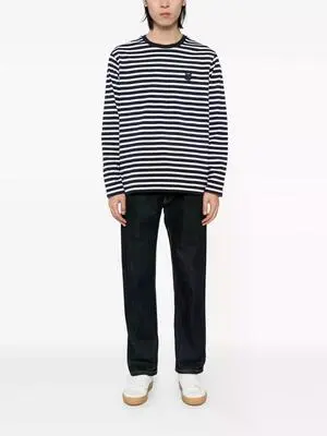 Maison Kitsuné Bold Fox Head Patch Regular Marin T-shirt - Blue