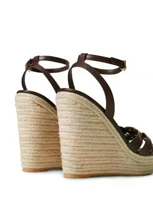 TWINSET Logo Buckle Espadrille Wedges