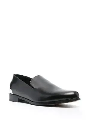 Alexander McQueen Metal-heel Leather Loafers - Black