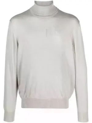 D4.0 Virgin Wool Roll-neck Jumper - Neutrals
