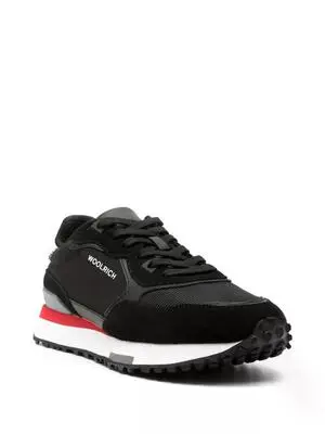 Woolrich Retro Panelled Logo-print Sneakers - Black