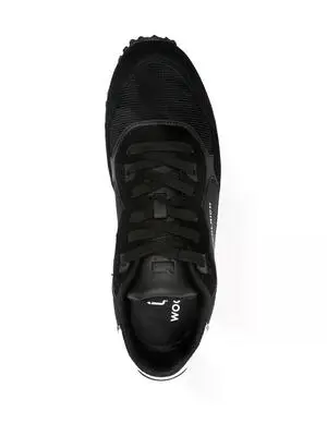 Woolrich Retro Panelled Logo-print Sneakers - Black