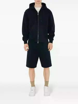 Burberry Equestrian Knight Cotton Hoodie - Blue
