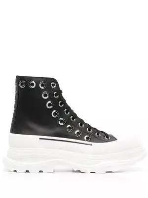 Alexander Mcqueen Logo Boots For Men
