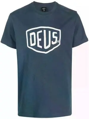 Deus Ex Machina Logo-print Cotton T-shirt - Blue