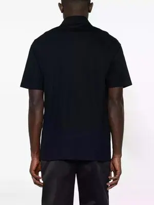 FERRAGAMO Jacquard-pocket V-neck Polo Shirt