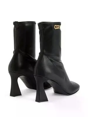GIUSEPPE ZANOTTI Leather High Heel Ankle Boots