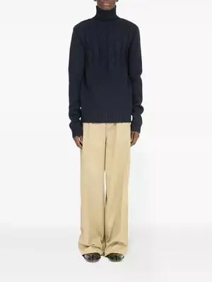 MAISON MARGIELA High-neck Virgin Wool Cable Knit Sweater