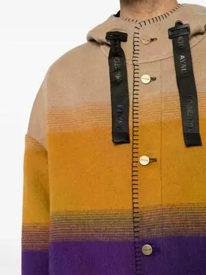 Roberto Cavalli Colour-block Striped Coat