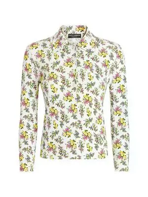 Dolce & Gabbana Sequin Embellished Ribbed Trim Top - Grey