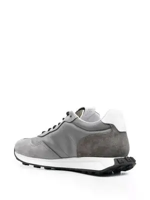 Hogan Suede And Mesh Panelled Low-top Sneakers - Grey