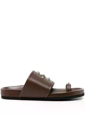 MADISON MAISON Tyche Chocolate Toe Ring Sandals - Brown