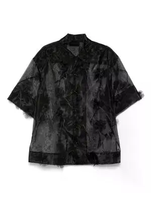 Simone Rocha Sheer Shirt - Black
