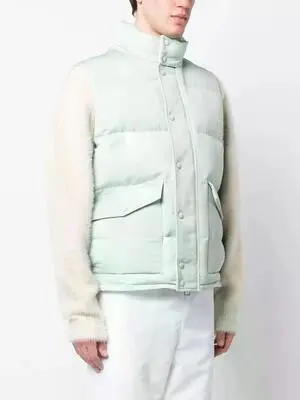 Alexander McQueen Logo Print Puffer Gilet - Green