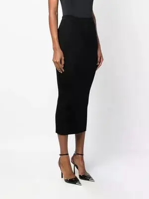 Alexander McQueen Ribbed Knit Pencil Skirt