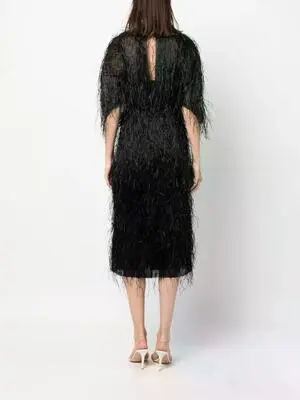 LANVIN Fringed Midi Dress