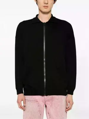 Moschino Teddy Bear Intarsia Knit Zip Cardigan