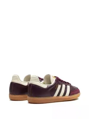 Adidas Samba Og Maroon/core White/gold Metallic Sneakers - Red