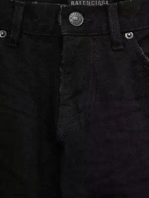 Balenciaga Wide-leg Jeans With Frayed Hem