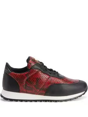 GIUSEPPE ZANOTTI Jimi Textured Leather Low-top Sneakers - Black