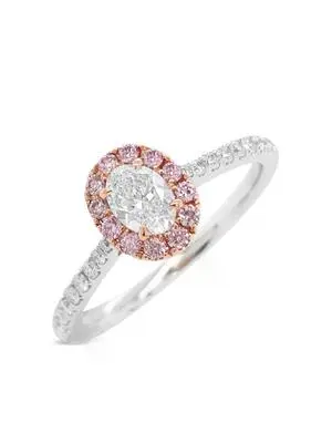 HYT JEWELRY 18kt White Gold Diamond Cocktail Ring - Silver