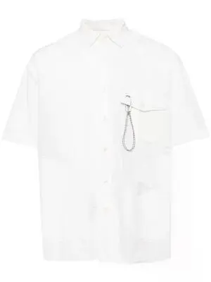 AND WANDER Appliqué-detail Short-sleeve Shirt