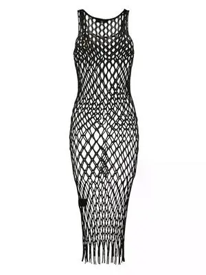 Christopher Esber Mesh-knitted Tank Dress - Black