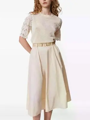 TWINSET Belted Midi Skirt