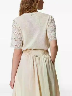 TWINSET Belted Midi Skirt