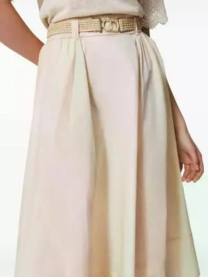 TWINSET Belted Midi Skirt