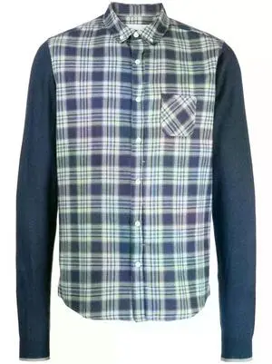 PRIVATE STOCK LABS The Sebastien Check-print Shirt - Blue