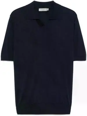 Canali Polo-collar T-shirt - Blue