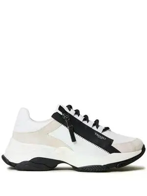 TWINSET Logo-print Calf Suede Sneakers