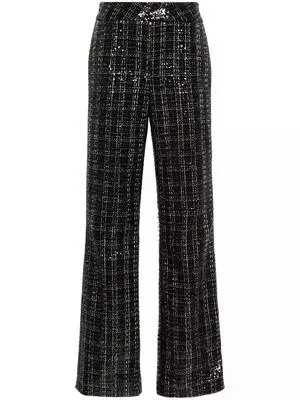 GENNY Sequinned Plaid Trousers