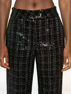 GENNY Sequinned Plaid Trousers
