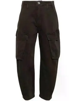 Pinko Mid-rise Tapered Cargo Trousers - Brown