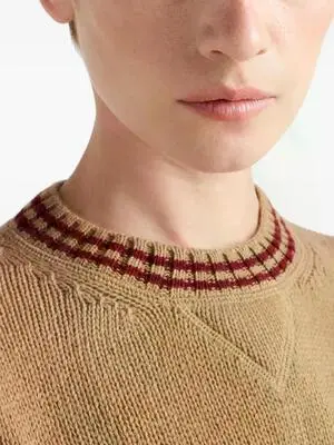 Prada Intarsia Knit Logo Sweater