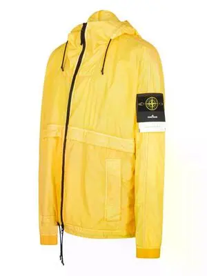 Stone Island Hooded Jacket With Zip Fastening And Drawstring Hem