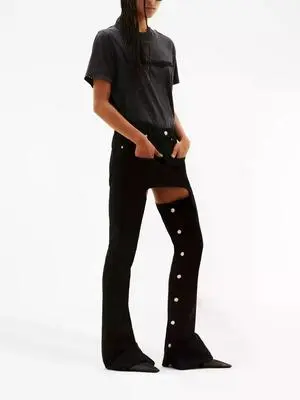 COURREGES Cut-out Flared Denim Trousers