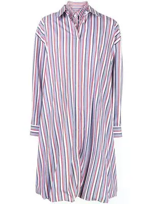 JUUN.J Vertical Stripe Shirt Dress - Blue