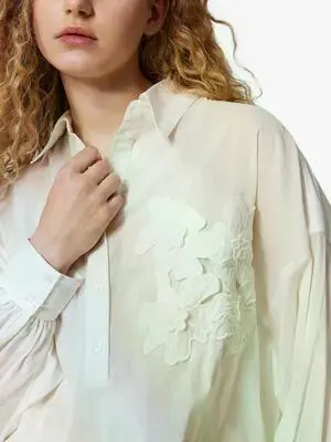 TWINSET Floral Appliqué Shirt