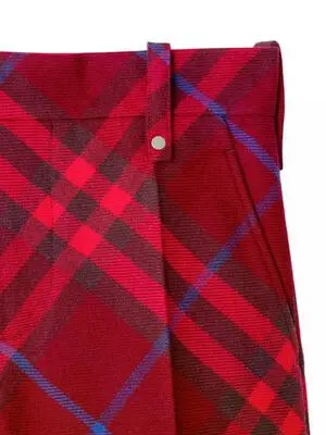 Burberry Checked Straight-leg Wool Trousers