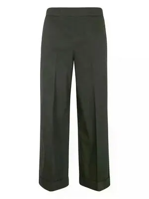 KILTIE Dark Pleated Trousers - Green