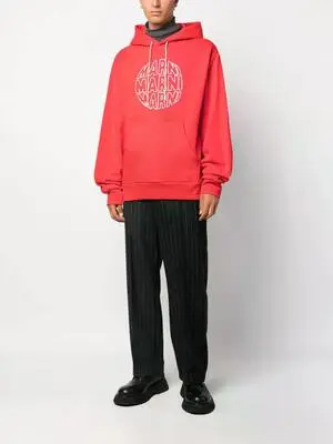 Marni Logo Print Cotton Hoodie