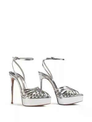 LE SILLA 140mm Embrace Sandals - Silver