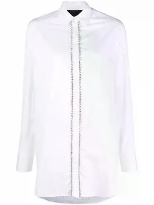 Philipp Plein Embellished Cotton Shirt - White