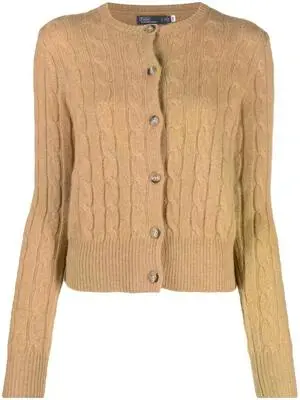 Polo Ralph Lauren Cable Knit Cashmere Cardigan - Neutrals
