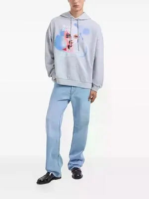 Gcds Graphic Print Cotton Hoodie