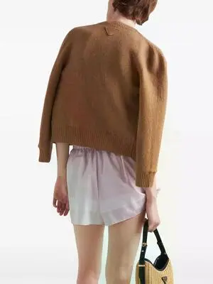 Prada Cotton Shorts With Stripe Detailing